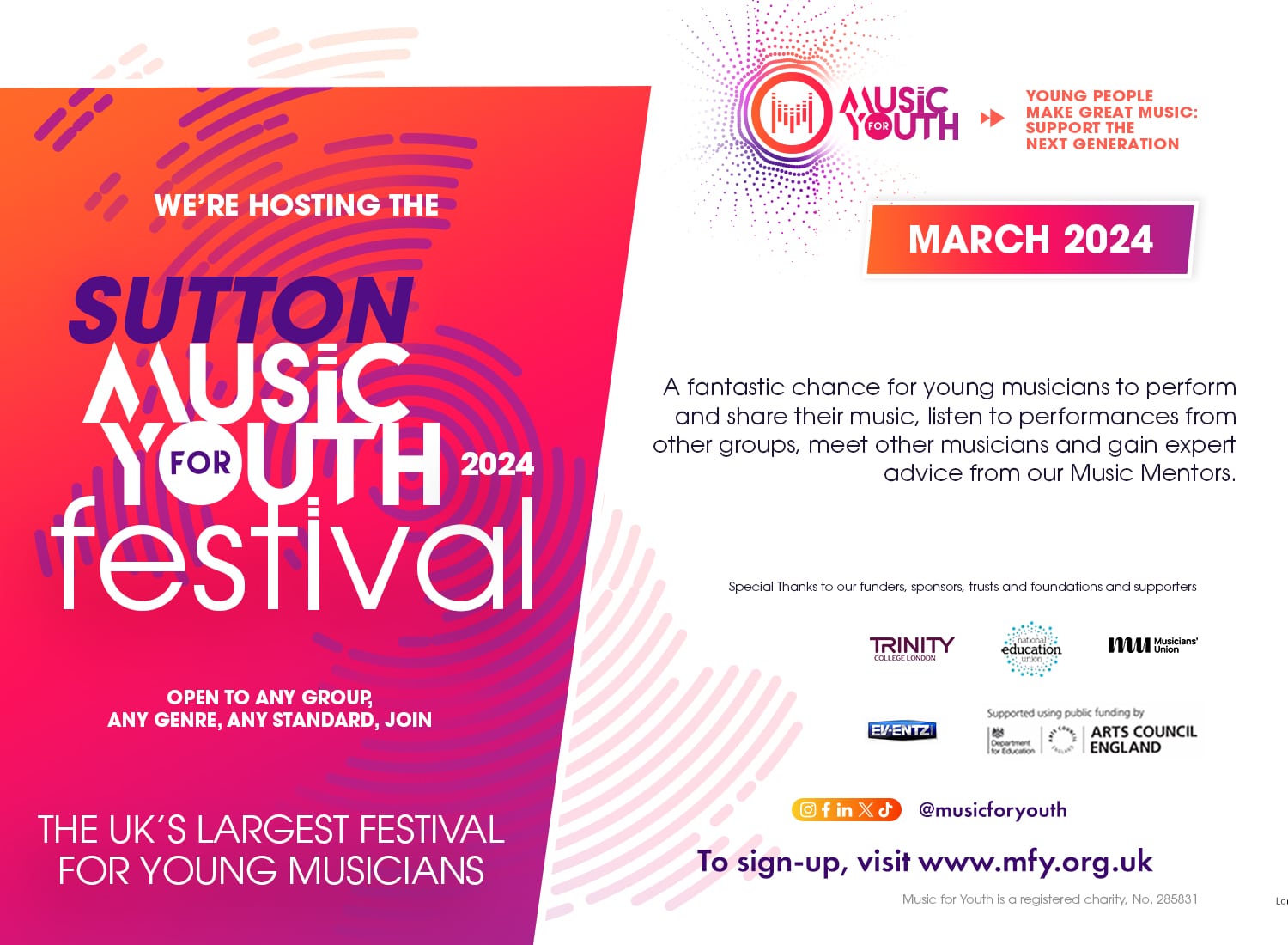 Apply for the Music for Youth Sutton Regional Festival! - Sutton Music ...